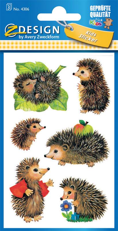 Igel Papier Sticker Herbst - Aufkleber Album Heft